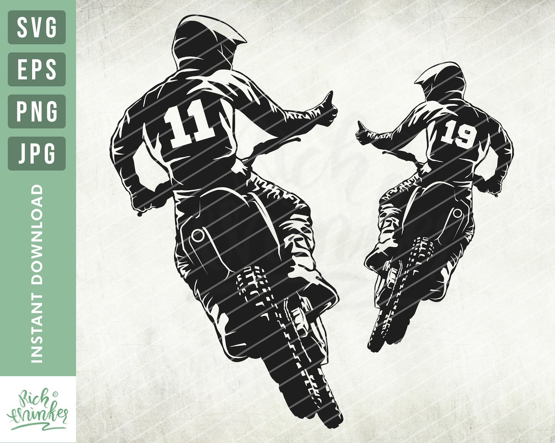 Motorcross Svg, Extreme Motorcycle Racing Svg, Dirt Bike Racing Svg ...