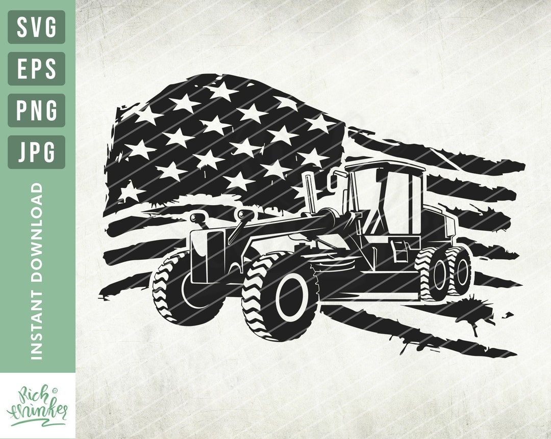 US Road Grader SVG, Heavy Equipment Svg, Road Grader Cut Files, Road ...