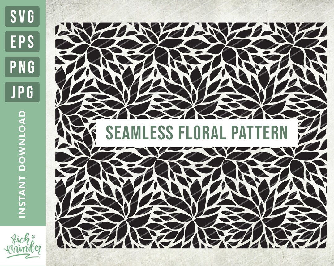 Seamless Floral Pattern Svg, Pattern Svg, Floral Pattern Svg, Leaves ...