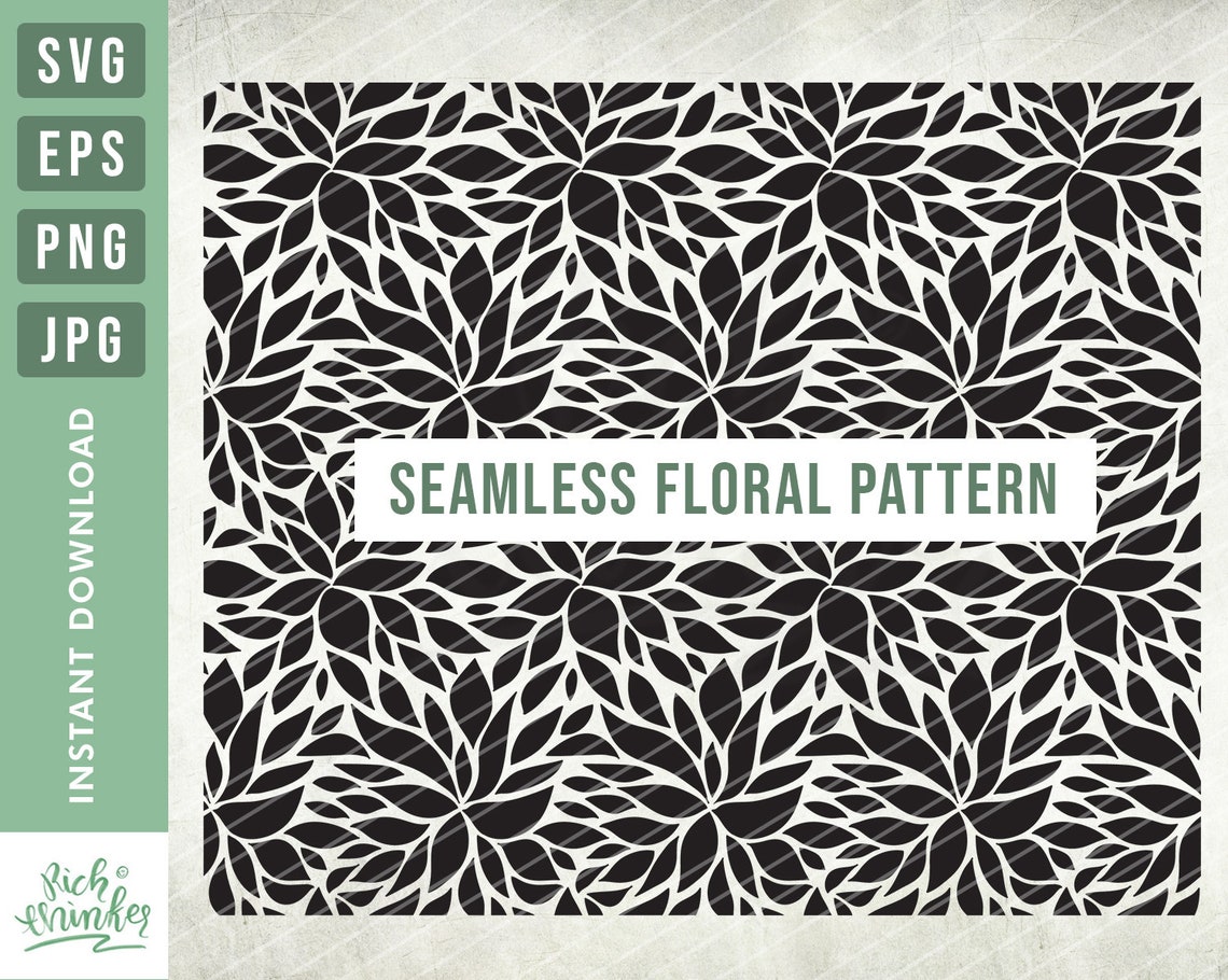 Seamless Floral Pattern Svg Pattern Svg Floral Pattern Svg - Etsy