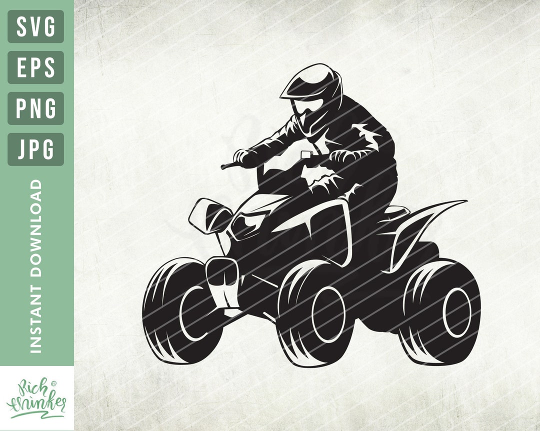 4 Wheeler Svg, Atv Svg, Atv Rider Svg, off Road Svg, Dirt Bike Svg, US ...