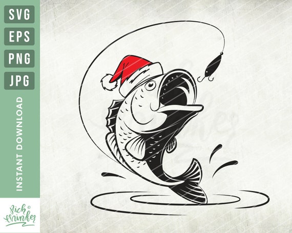 Fish Santa SVG Funny Christmas SVG Santa Fish Svg Holiday | Etsy