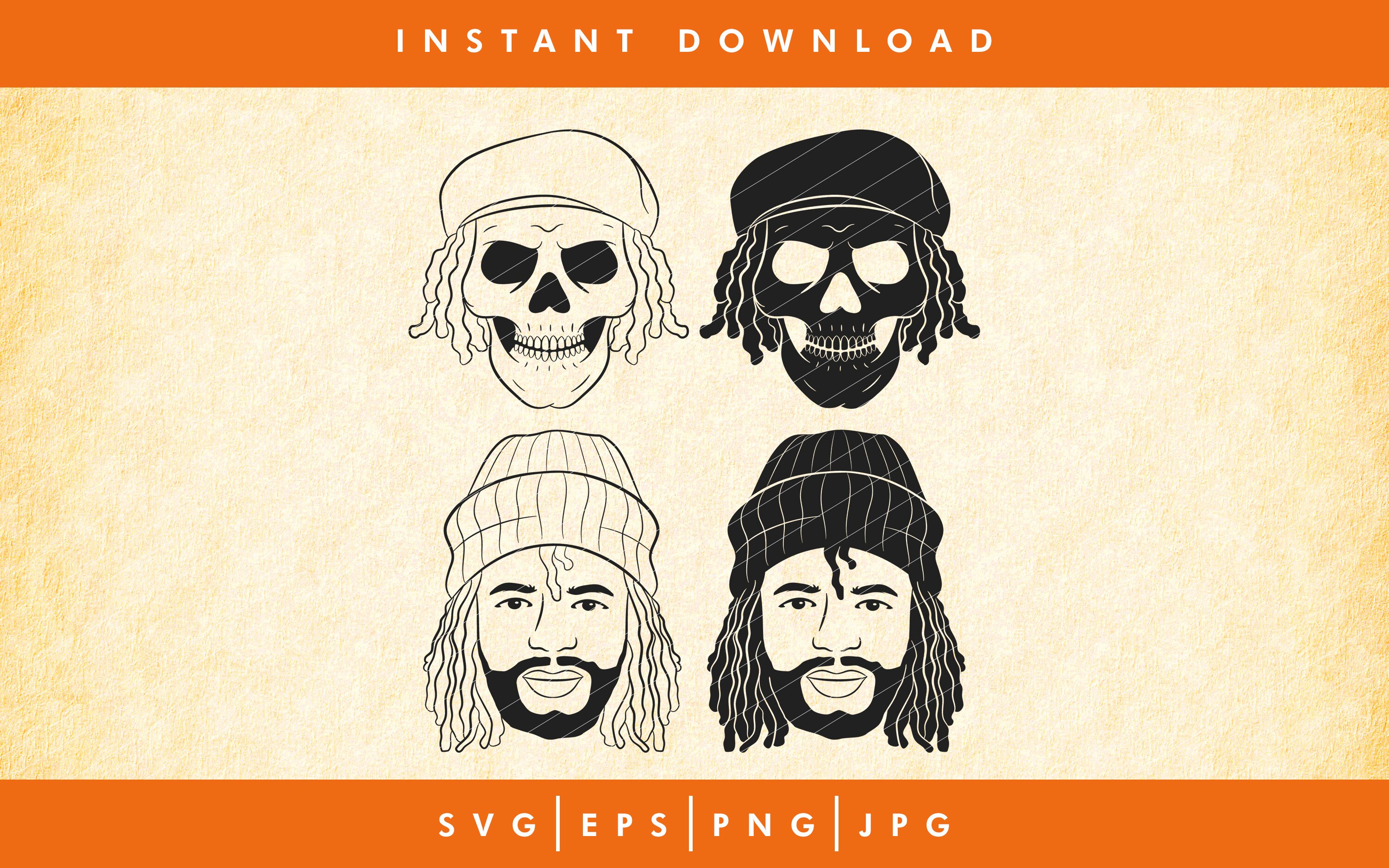 Rasta Dreads Svg Jamaica Man Svg Rasta Skull Svg Skull | Etsy