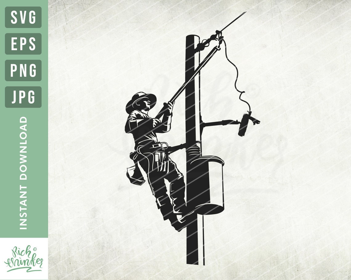 Lineman Electrician Svg, Power Pole Svg, Lineworker Svg, Power Lineman ...