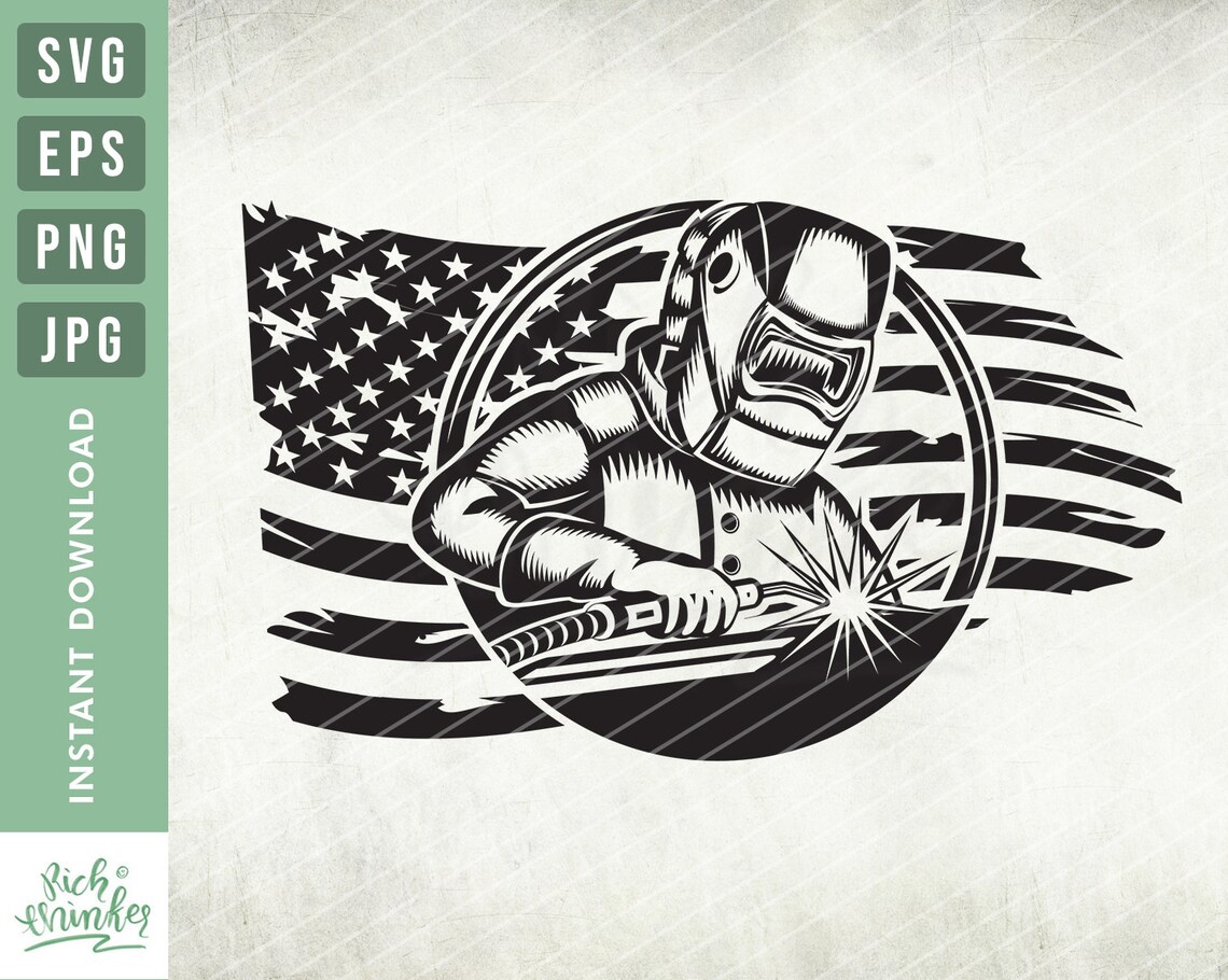 Welding USA Flag Svg American Welder Svg Welding Steel Metal - Etsy