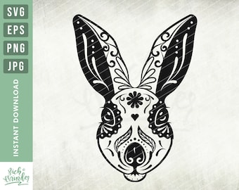 Sugar Skull Animal SVG Day of the Dead Dia De Los Muertos | Etsy