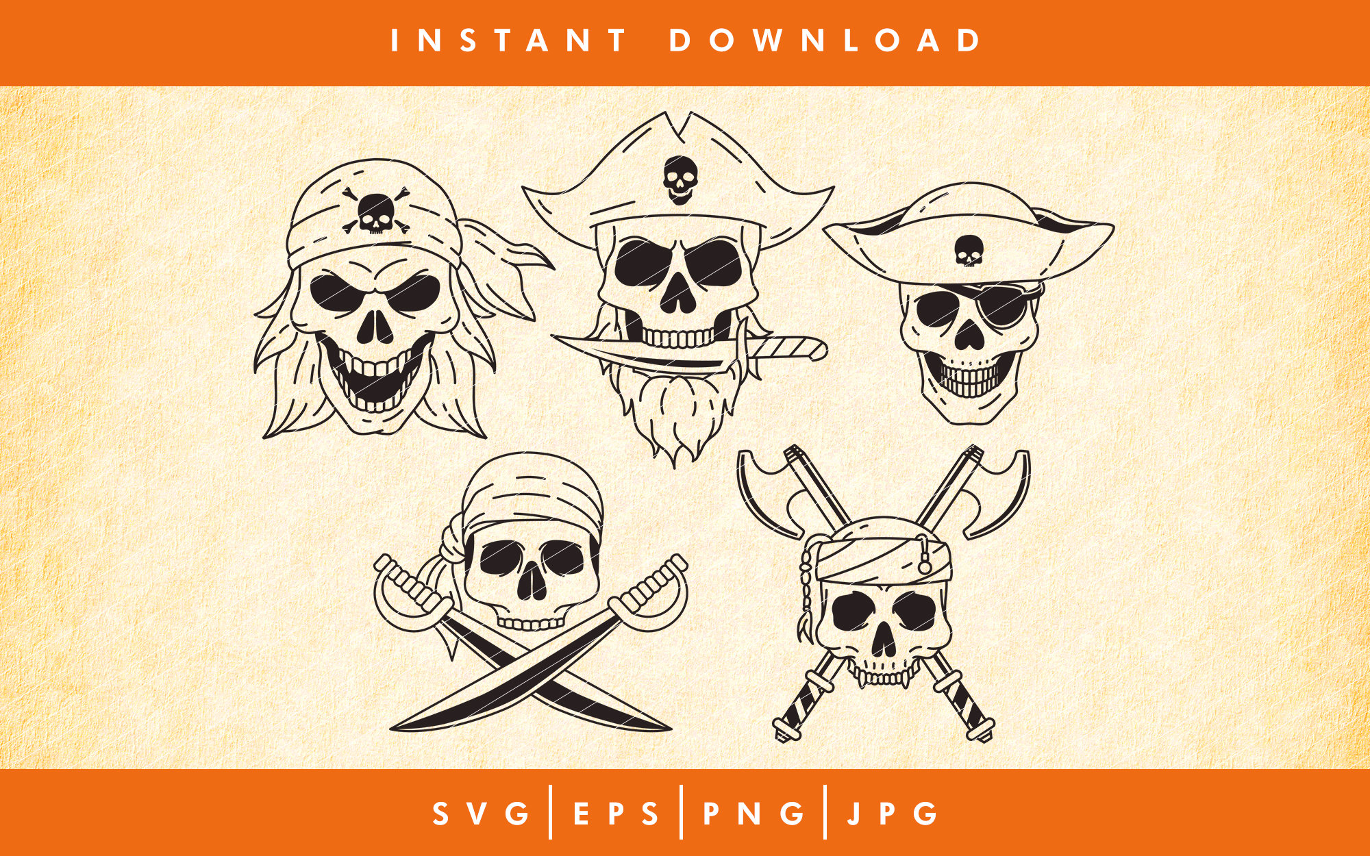 Pirates Skull SVG, Pirate SVG, Skull Svg, Pirate Clipart, Pirate Cut ...