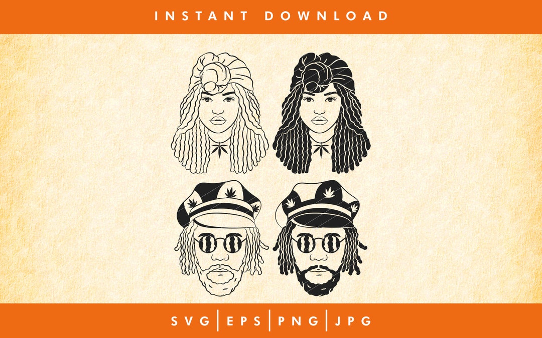 Rasta Dreads Svg, Rasta Woman Svg, Rastafarian Svg, Dreadlocks Svg ...