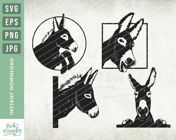 Esel Kopf Bundle Svg Esel Svg Dateien für Cricut Bauernhof | Etsy