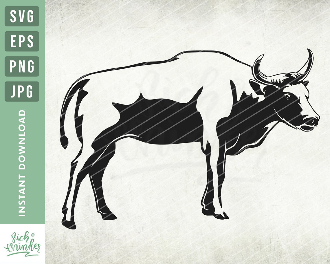 Ox Bull SVG, Bull Svg, Cattle Svg, Rancher Svg, Ox Svg, Bull Clipart ...