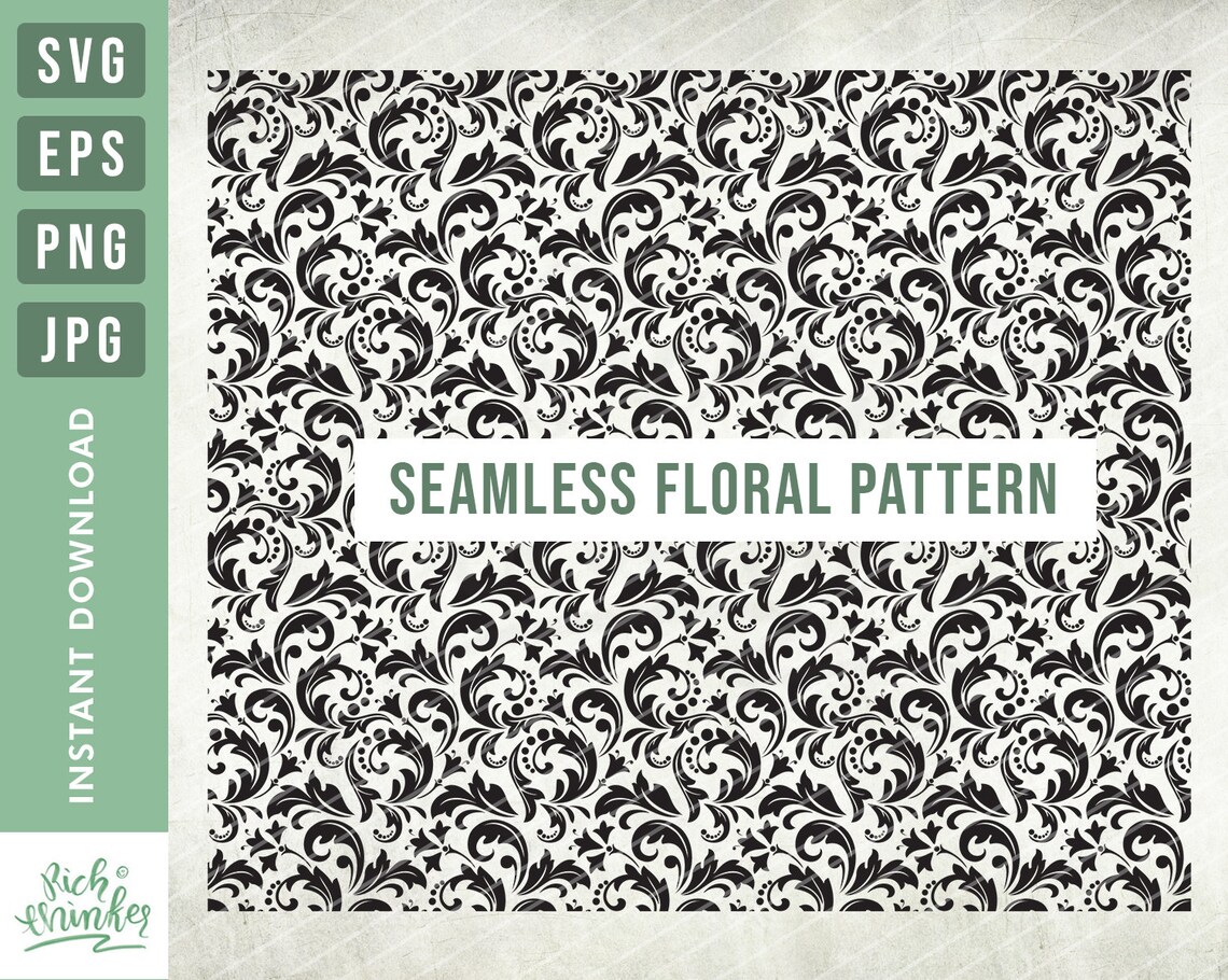 Seamless Floral pattern svg flower svg Floral pattern svg | Etsy