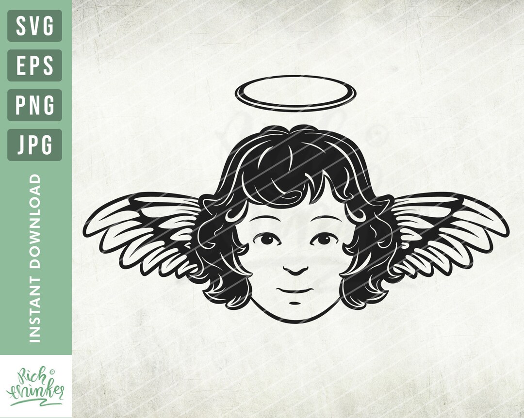 Baby Angel Wings Svg Files for Cricut Silhouette, Praying Baby Svg ...