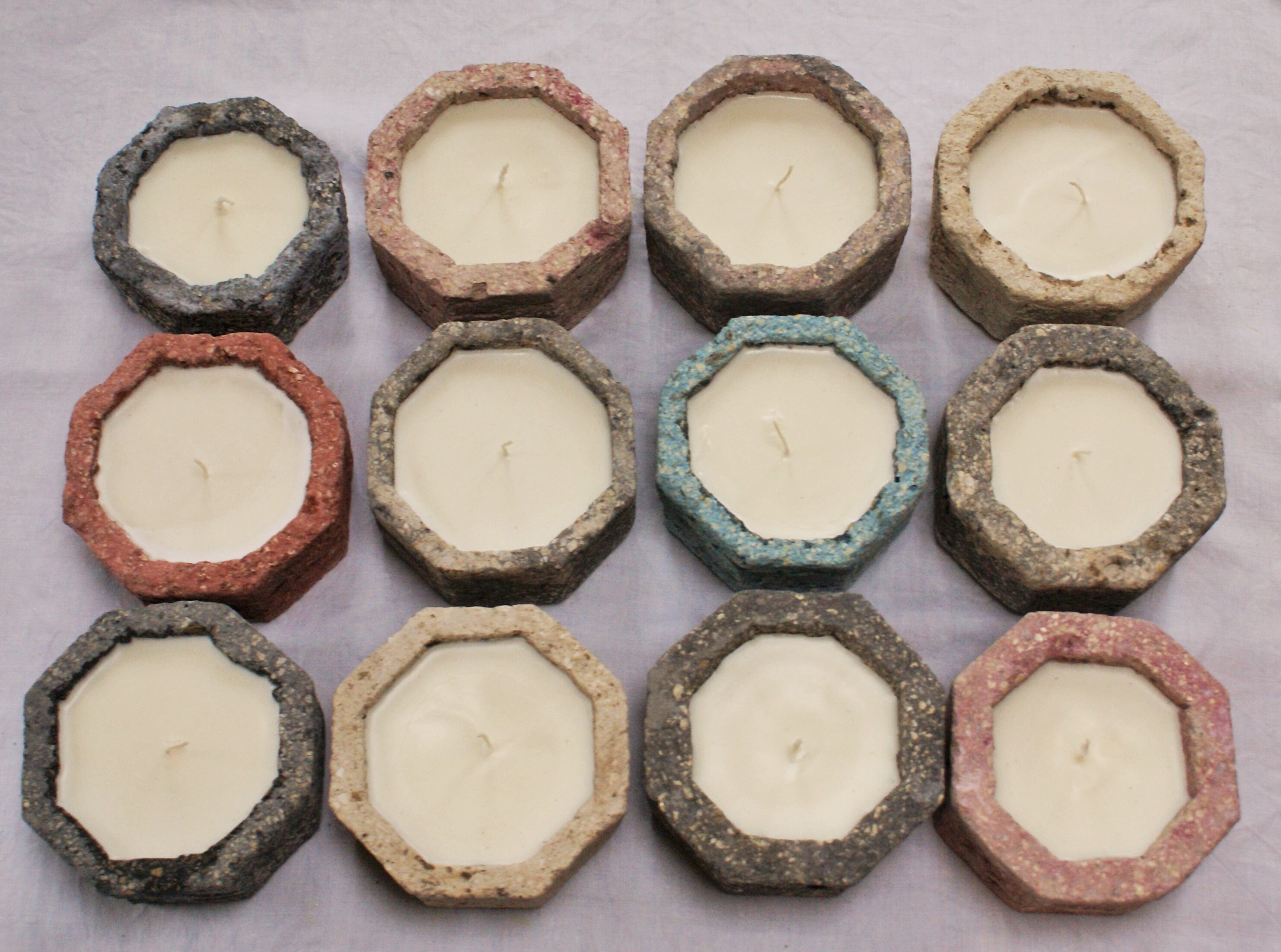 Soy Container Candle in Eco-stone Octagon Pot - Etsy
