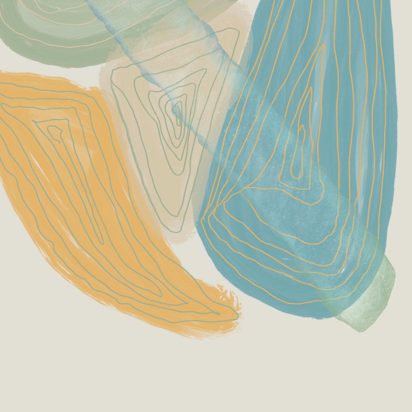 Modern Calm Abstract Art Digital Downloadable Wall Art Fun | Etsy