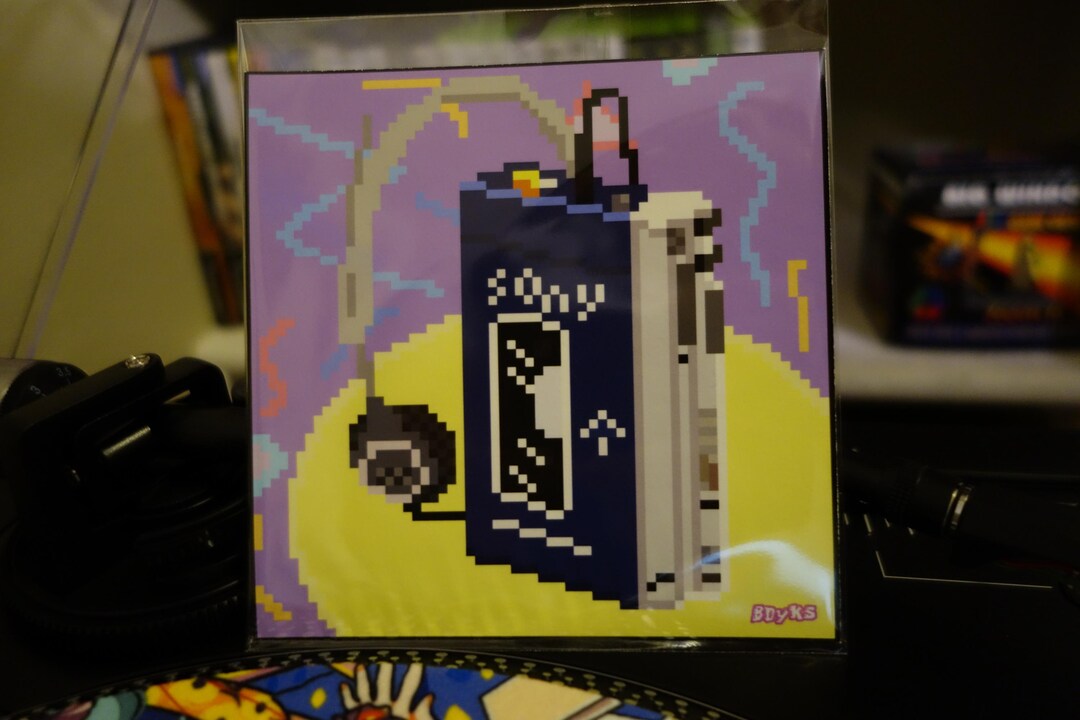 Sony Walkman Pixel Art - Giclee Print 5x5 - Etsy