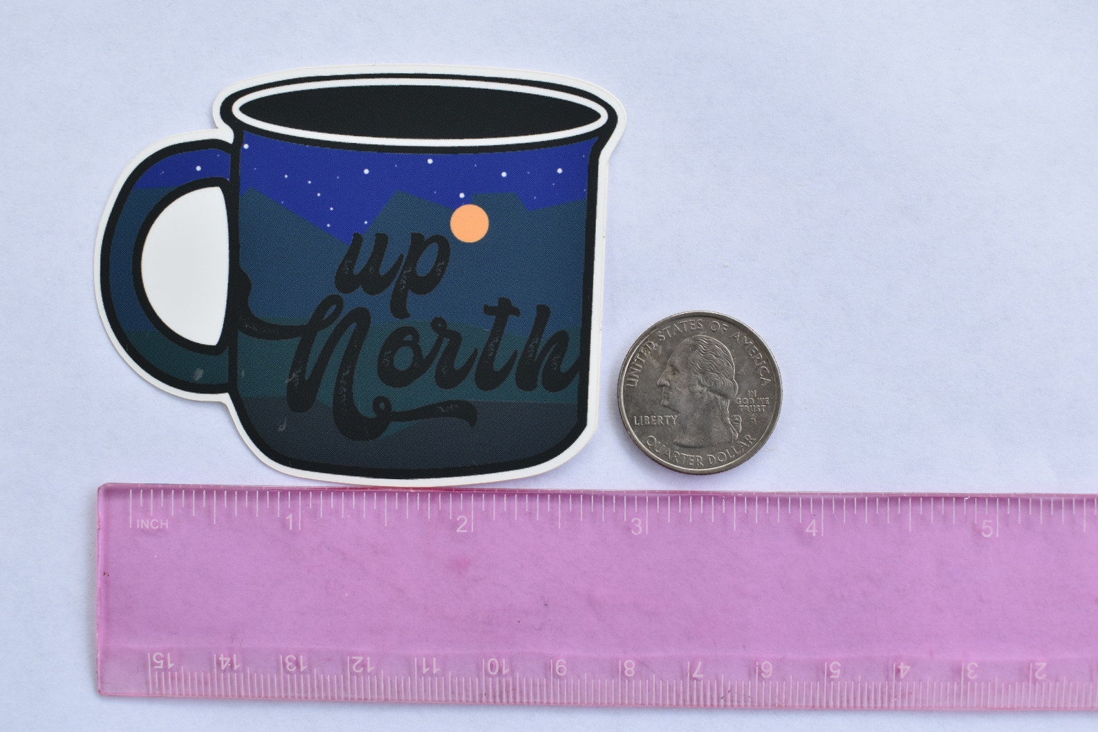 Up North Coffee Mug Sticker | Etsy