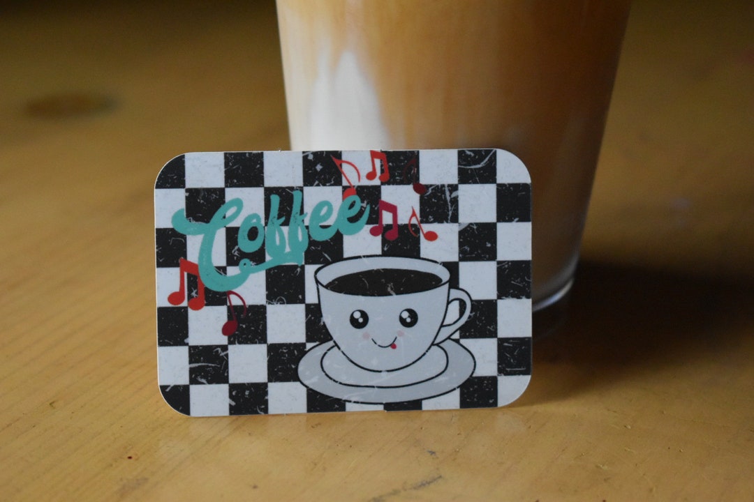 Vintage Happy Coffee Sticker - Etsy