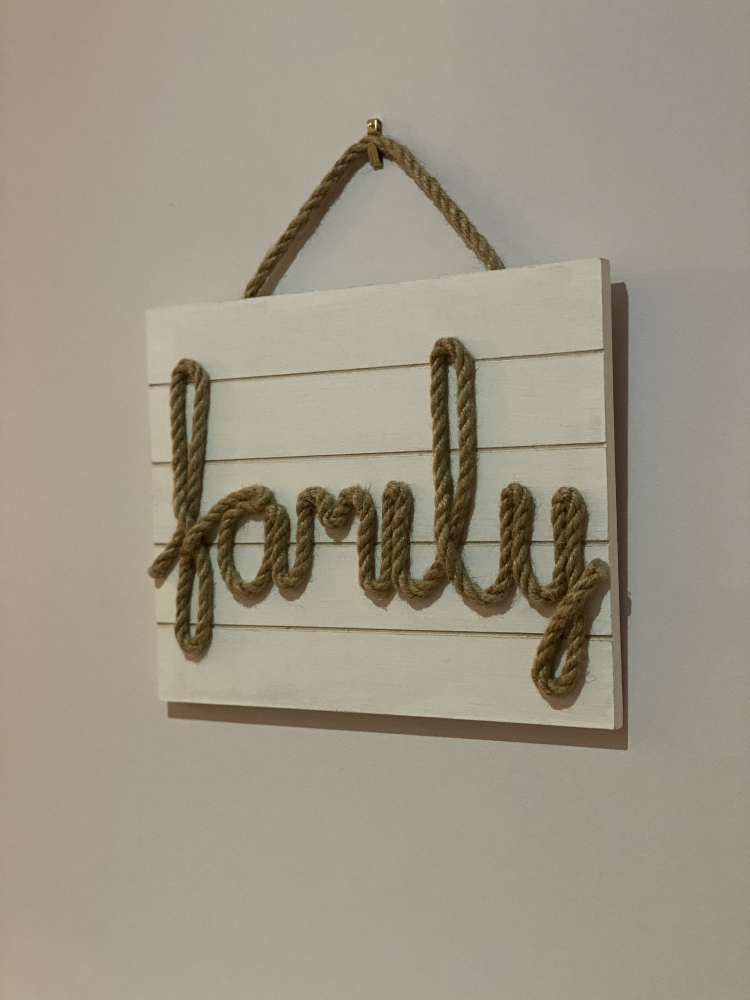 Handmade Shabby Chic FAMILY Wood and Rope Plaque / Sign - Etsy