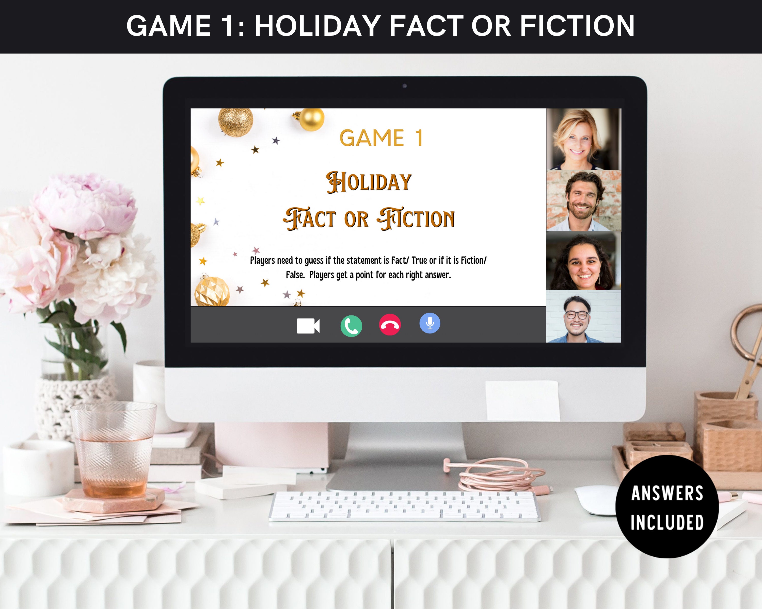 Virtual Holiday/ End of Year Party Games Bundle for an Online/ - Etsy