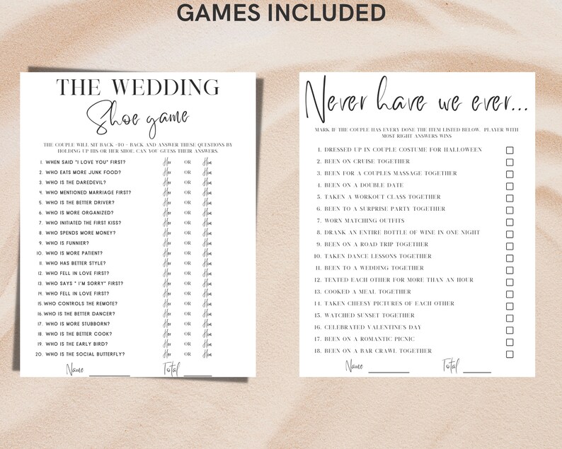 Engagement Party Games Bundle for a Save the Date or Rehearsal - Etsy