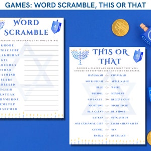 Hanukkah / Chanukah Games Bundle for a Fun Activity With Kids, Family ...