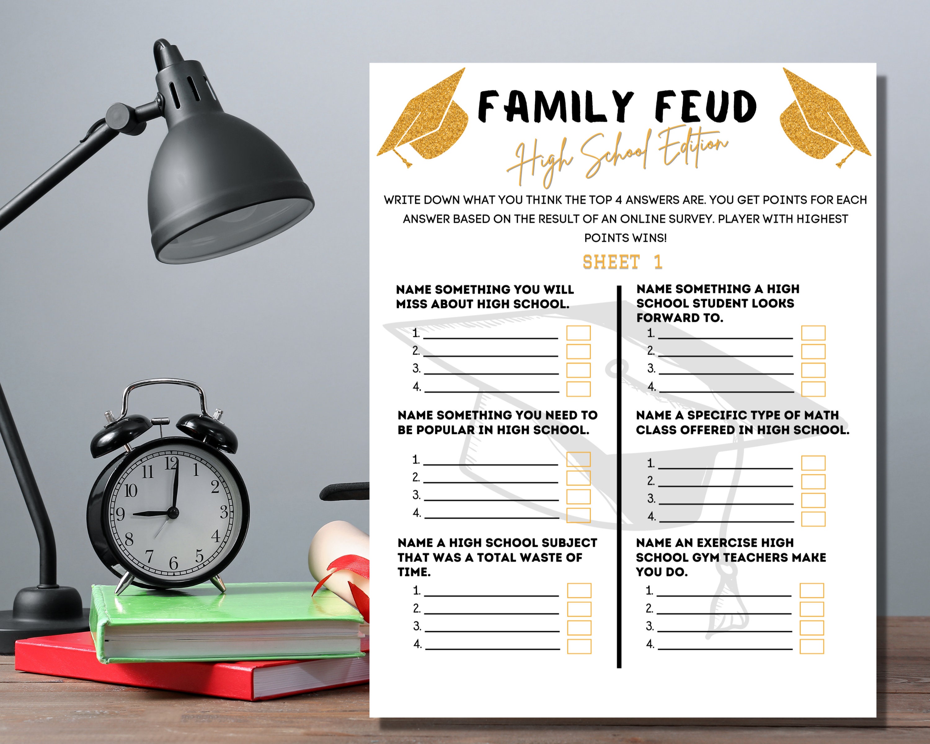 Family Feud Game for High School Graduation or Promotion Party - Etsy