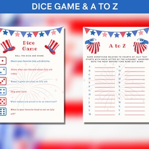 July 4th Summer Party Games Bundle - Fun Activity for American ...