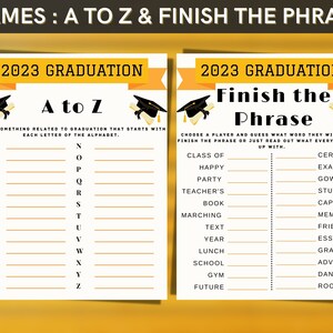 Graduation Games Printable for Fun Party Activity to Celebrate the ...