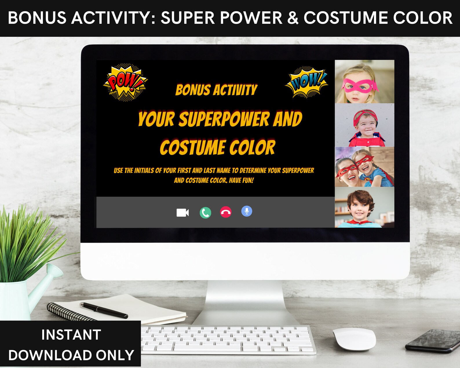 Virtual Superhero Kid's Birthday Games Bundle for an | Etsy
