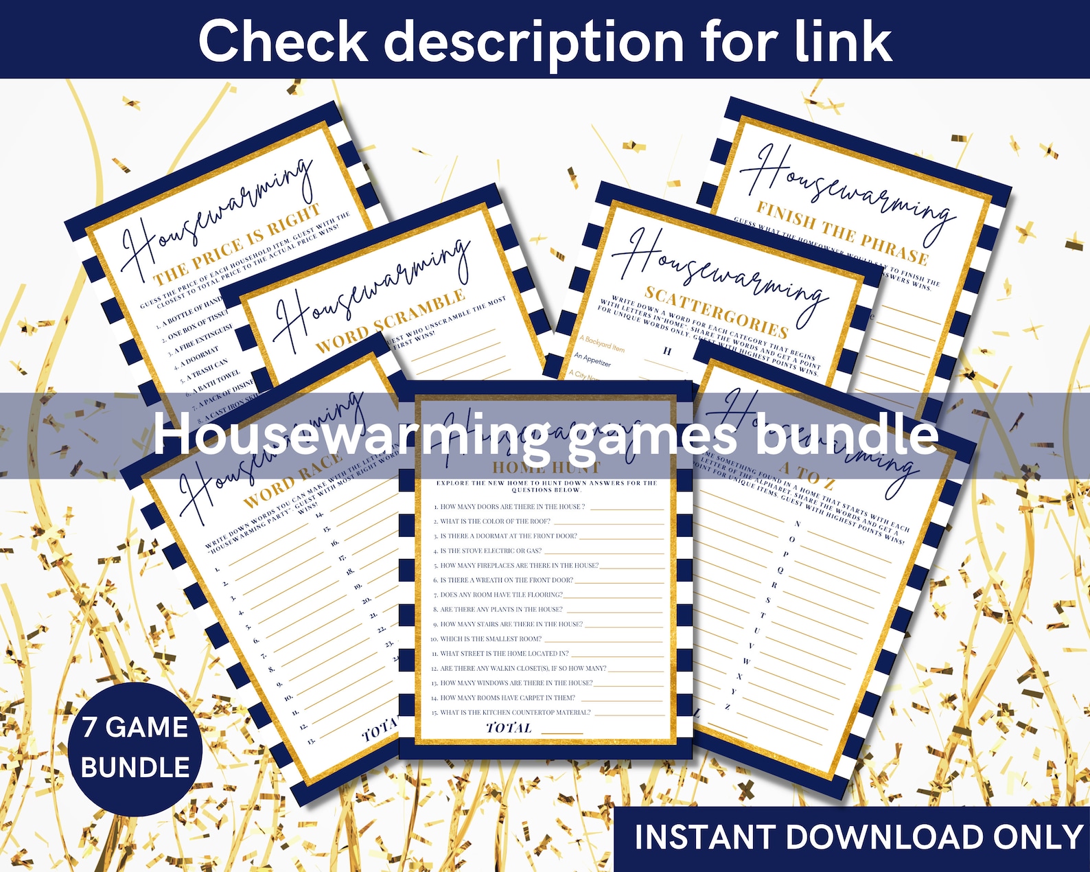 Housewarming Home Hunt Game Printable for a New Home Party | Etsy