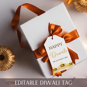 Editable Happy Diwali Gift Tag for a Desi Indian Holiday - Etsy