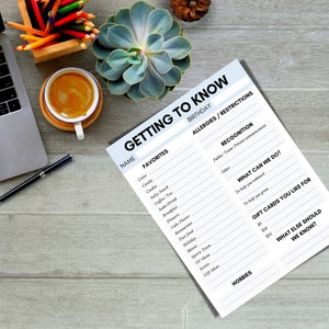 Getting to Know You New Hire Employee Favorites List Know | Etsy