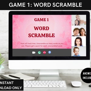 Virtual Valentines Games Bundle for an Online or Zoom Party for Kids ...