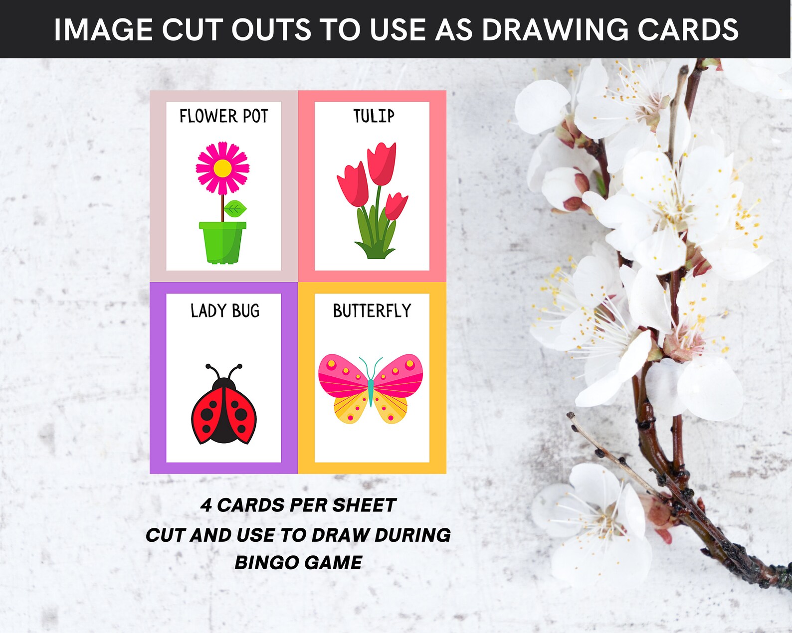 Printable Spring/easter Bingo Cards for a Fun Activity With | Etsy