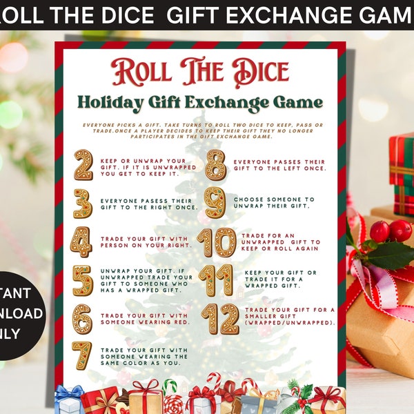 Christmas Gift Exchange Dice Game - 60+ Gift Ideas for 2024