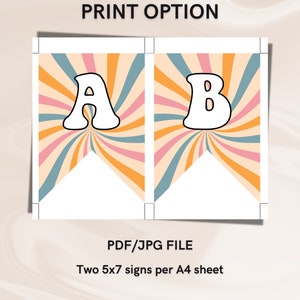 DIY Groovy Retro Banner Sign Printable (instant Download) - Etsy