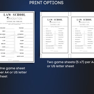 Modern Law School Graduation Games Bundle for Fun Party - Lawyer ...