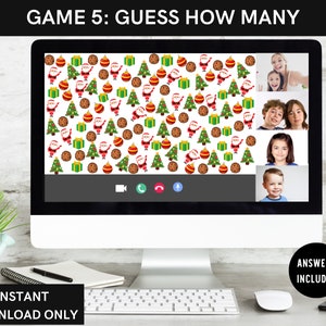 Virtual Christmas Games Bundle for an Online Holiday Party for Kids ...