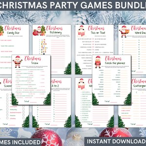 Kids Christmas Party Games Bundle for Holiday Fun Use as | Etsy