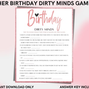 Dirty Mind Game and Answers - Etsy
