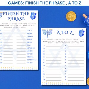 Hanukkah / Chanukah Games Bundle for a Fun Activity With Kids, Family ...