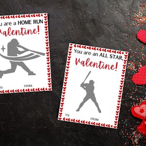 Baseball Valentine's Day Cards for Kids Use for Classroom or Friends ...