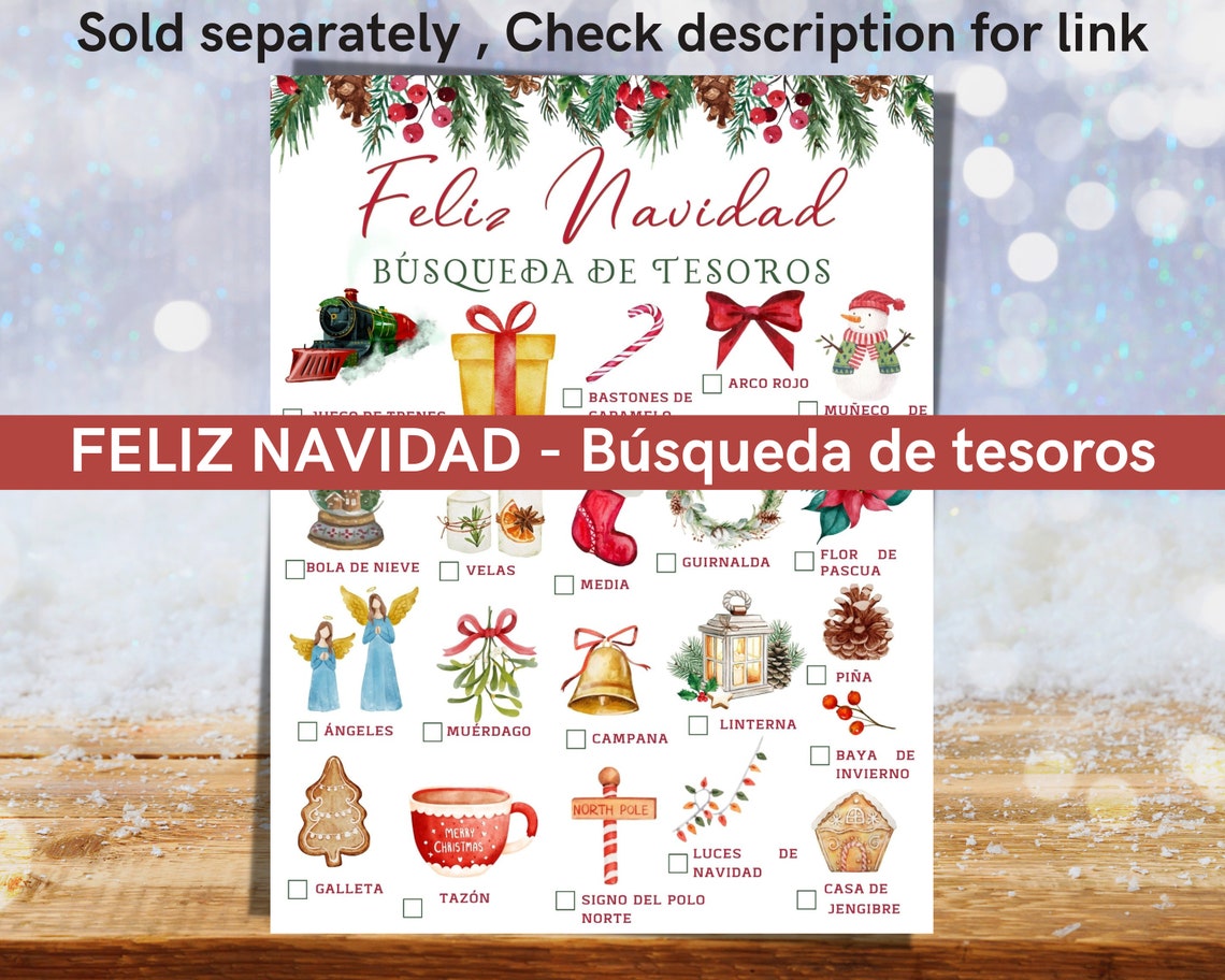 Feliz Navidad Bingo Game for Fun Holiday Activity With Family - Etsy