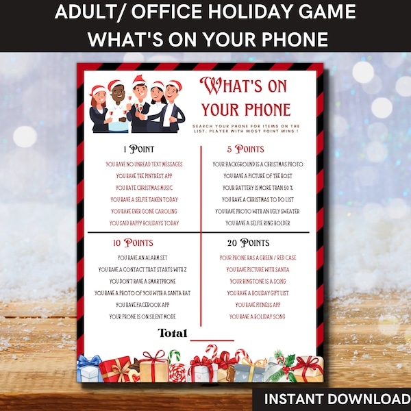 Christmas Whats on Your Phone - Etsy