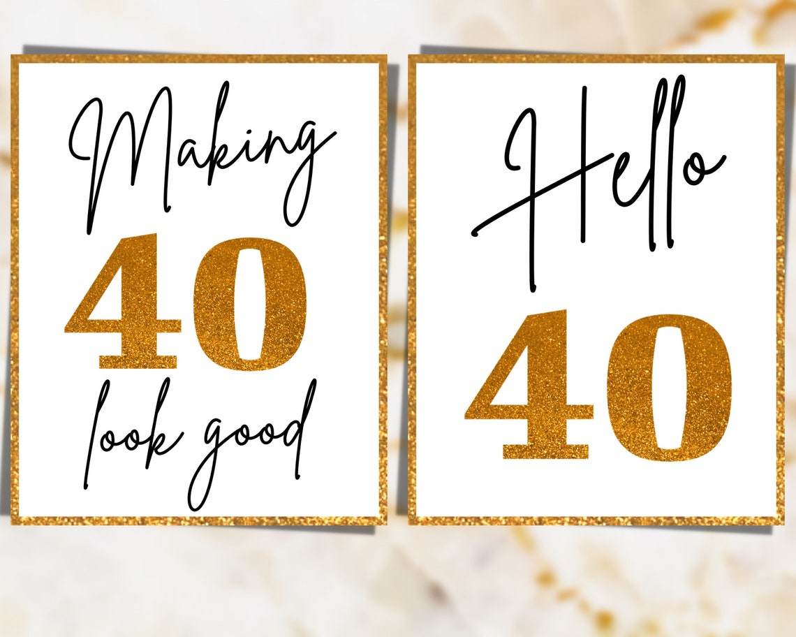 40th Birthday Party Sign Decorations for Men/ Women - Etsy