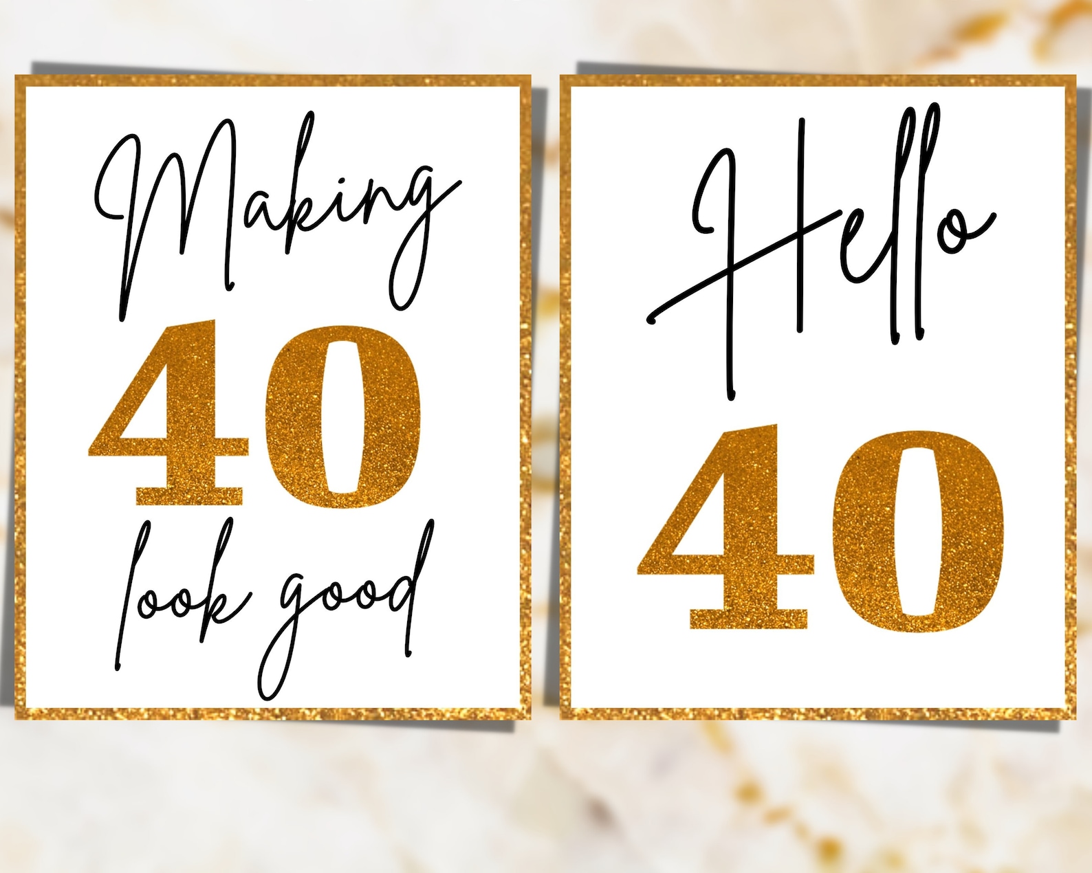 40th Birthday Party Sign Decorations for Men/ Women - Etsy