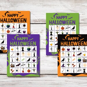 Halloween Bingo Game for a Classroom or Home Party Includes - Etsy