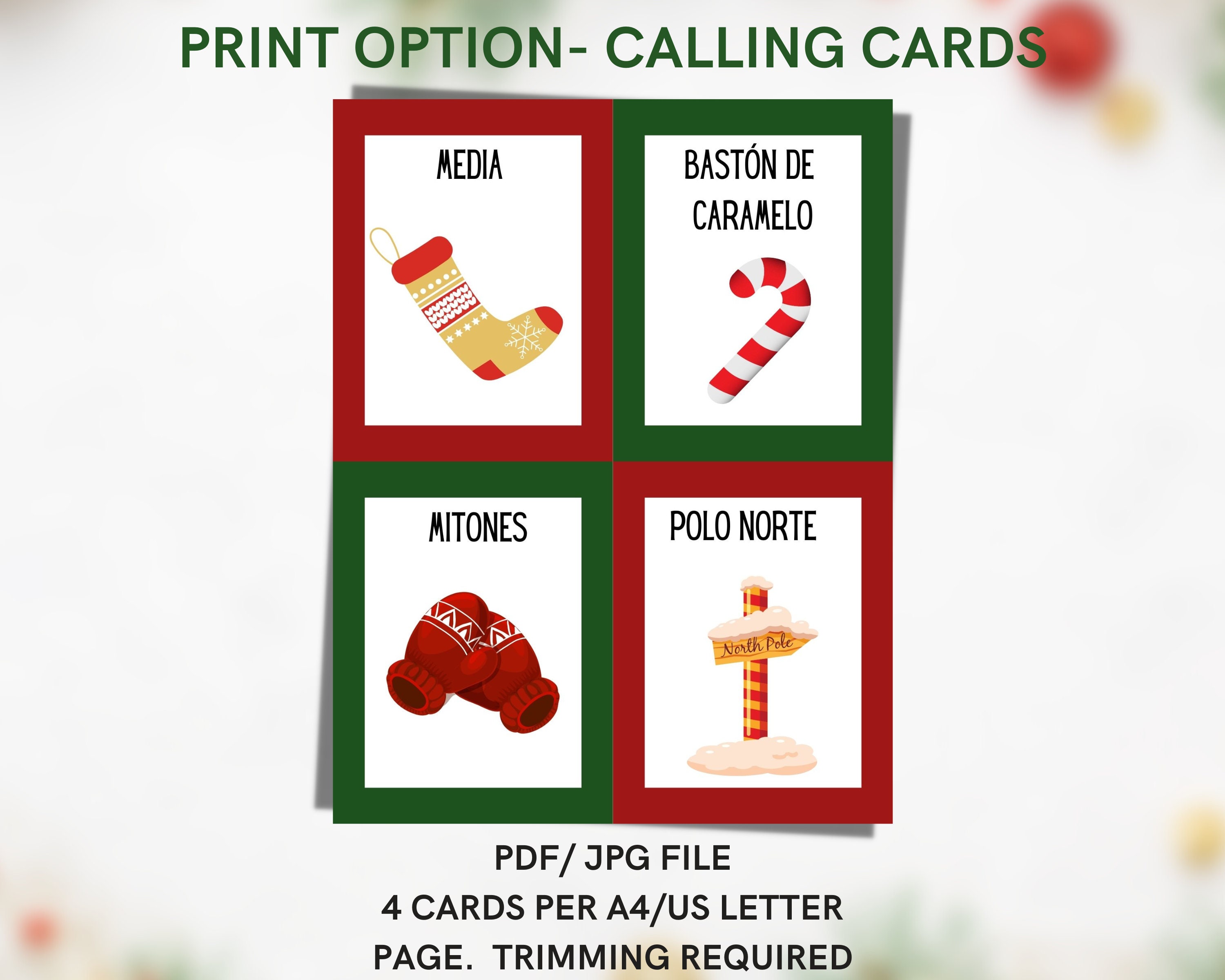 Feliz Navidad Bingo Game for Fun Holiday Activity With Family - Etsy