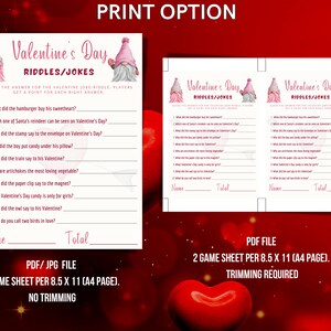 Kids Valentine's Day Riddles/ Jokes Game for Home or Classroom Party ...