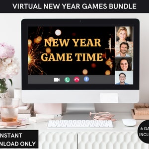 Virtual New Year Games Bundle for an Online Party With Family | Etsy